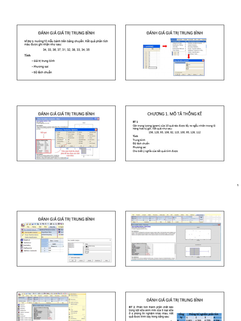 Huong Dan Giai Bai Tap Thong Ke Gui SV 2023 | PDF