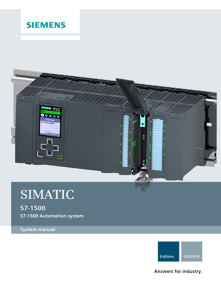 Simatic S7 1500 Automation System Pdf Power Supply Documentation