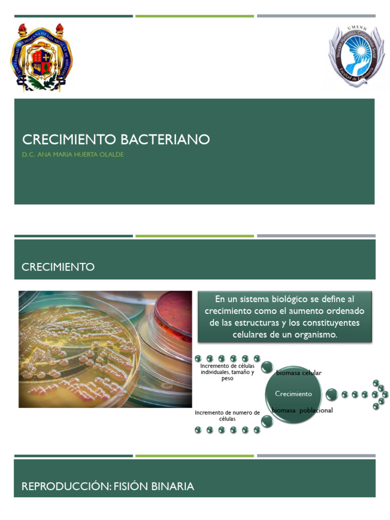 Crecimiento Bacteriano | PDF | Las bacterias | Biología Celular)