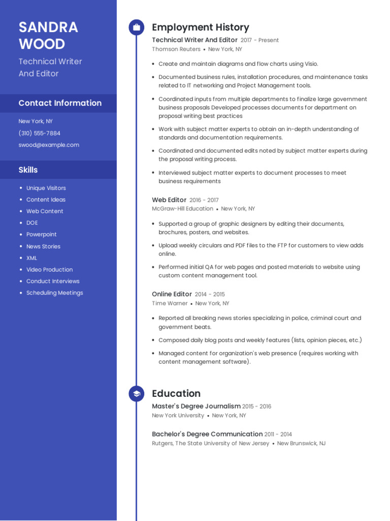 Technical Writer & Editor Profile | PDF | World Wide Web | Internet & Web