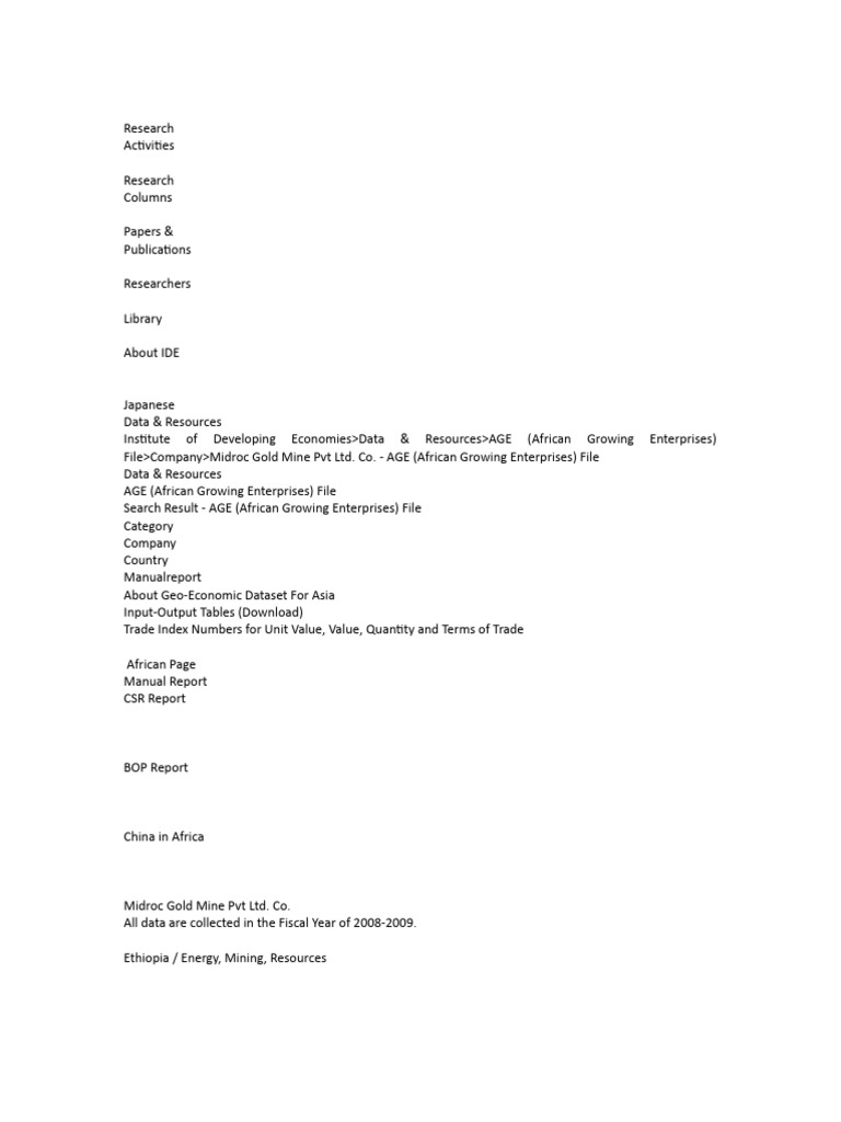 midroc gold | PDF | Taxes | Mining