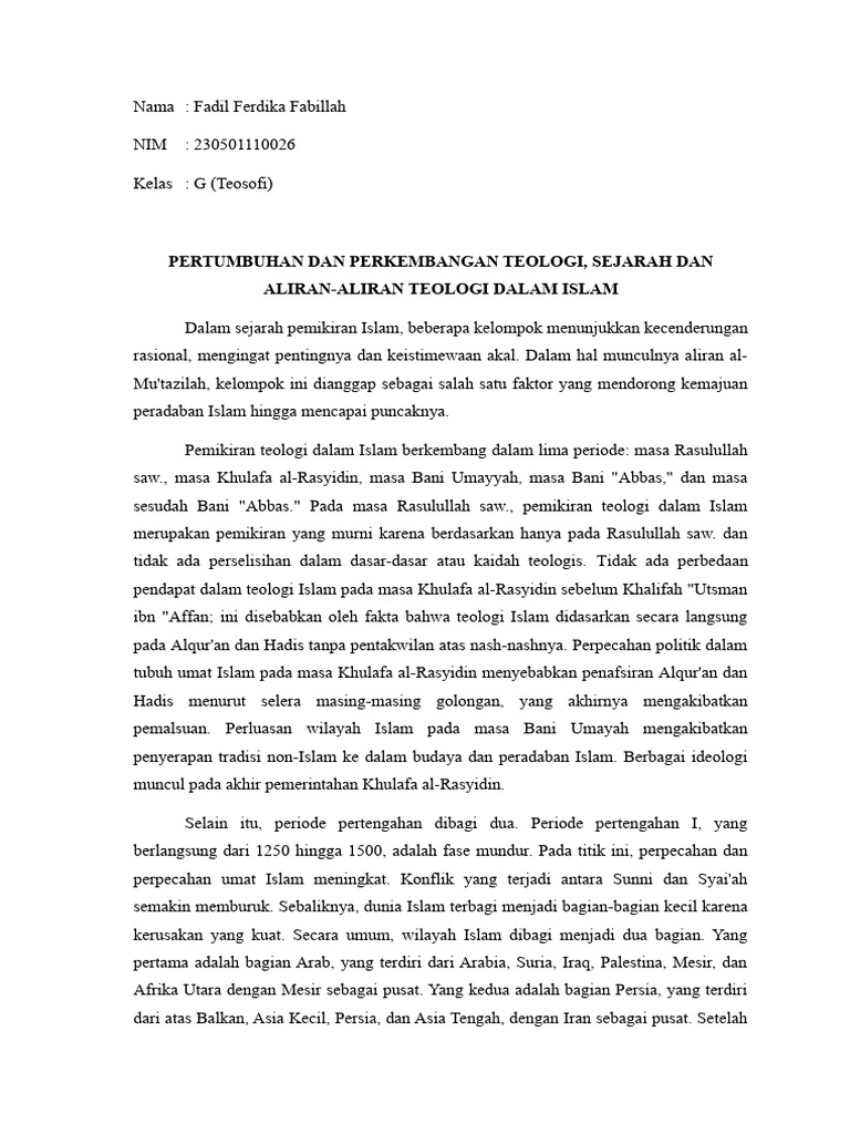 Fadil Ferdika Fabillah - 230501110026 - Resume Materi Kelompok 2 | PDF ...