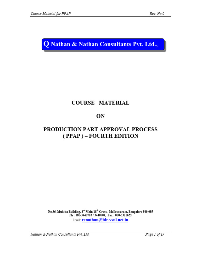 Ppap Iv Edition | PDF | Specification (Technical Standard)