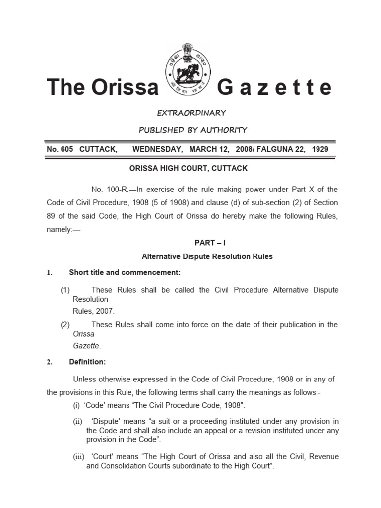 Alternative Dispute Resolution Rules | PDF | Mediation | Alternative ...
