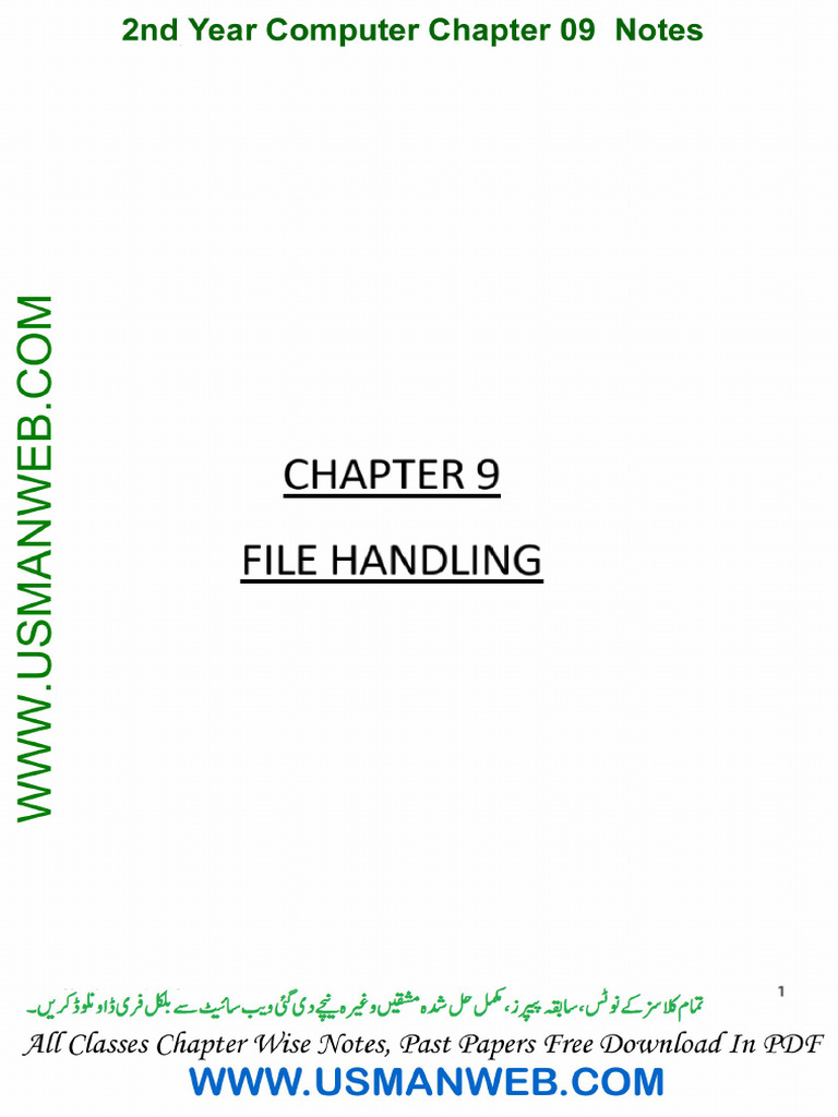 12th Computer Chapter 9 Notes | PDF