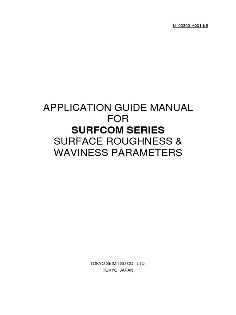 Roughness Parameters Guide | Download Free PDF | Surface Roughness Roughness Parameters Guide | Download Free PDF | Surface Roughness