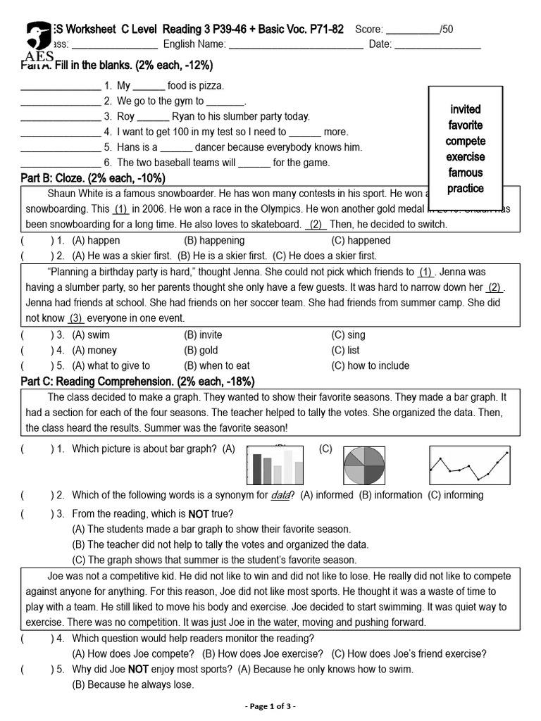 Reading Worksheet 4 | PDF
