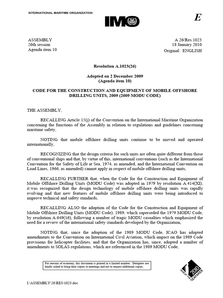 Modu Code | PDF | Boiler | Safety