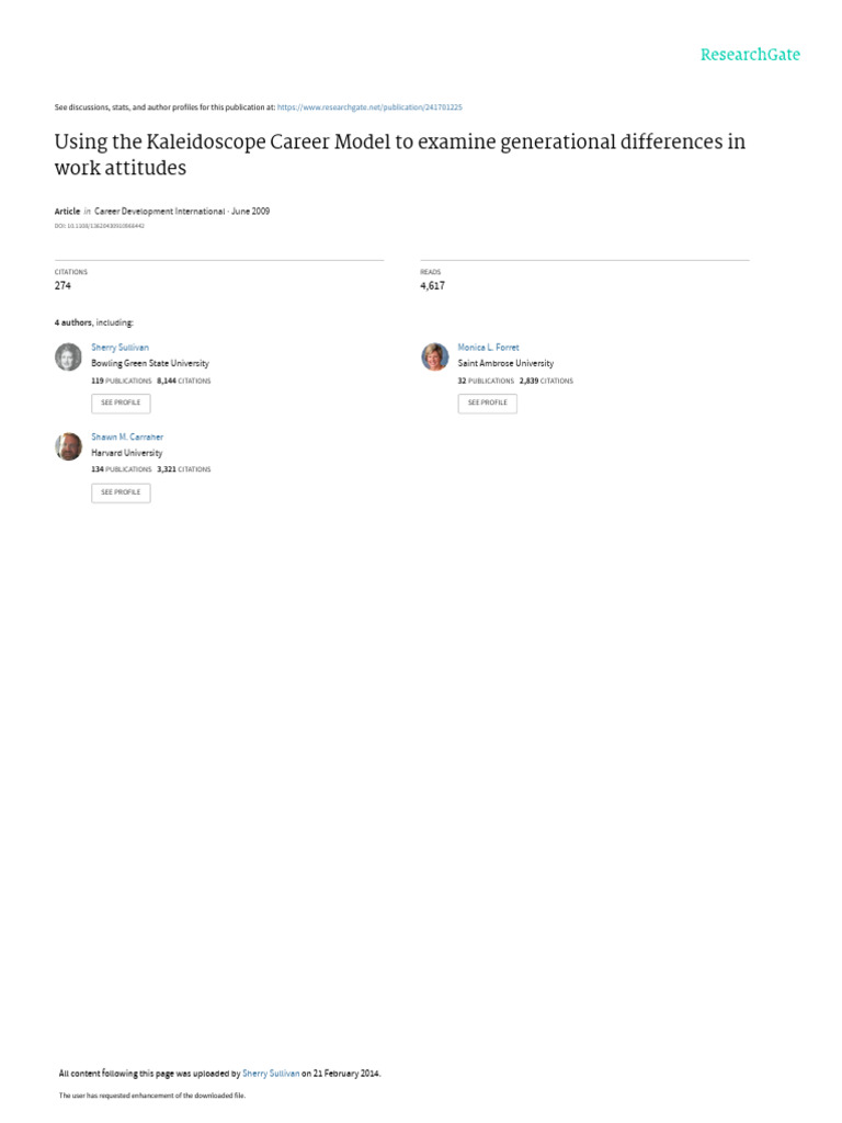 Using_the_Kaleidoscope_Career_Model_to_examine_gen | PDF | Baby Boomers ...