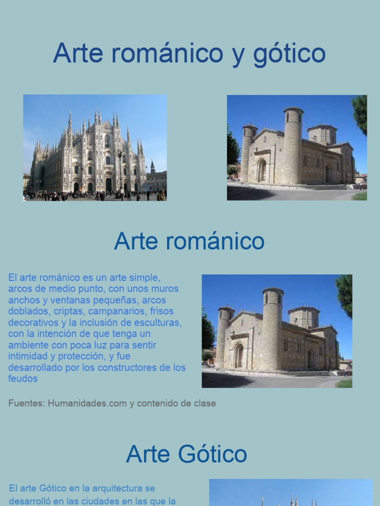 Diferencias Arte Románico y Gótico | PDF