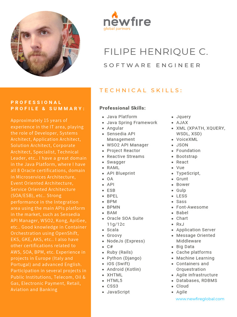 Filipe Henrique C. CV 2024 | PDF | Spring Framework | Java (Programming Language)