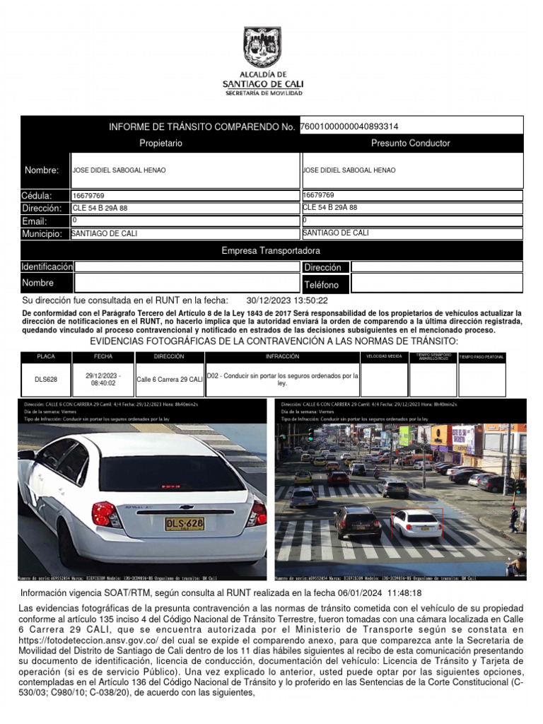 Consultar Evidencia PDF | Descargar gratis PDF | Tráfico | Multa (pena)