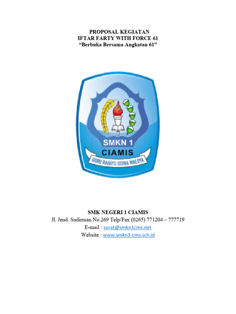 Proposal Bukber SMKN 1 | PDF