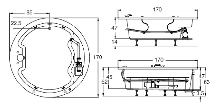 Dimensiones JACUZZI | PDF
