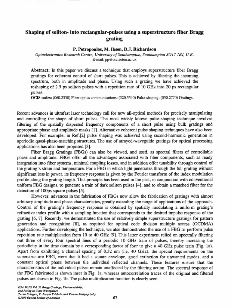 bgpp-1999-ad1 | PDF | Ultrashort Pulse | Spectral Density