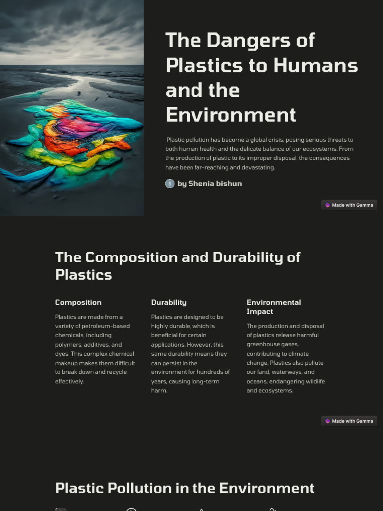 The-Dangers-of-Plastics-to-Humans-and-the-Environment | PDF | Plastic ...