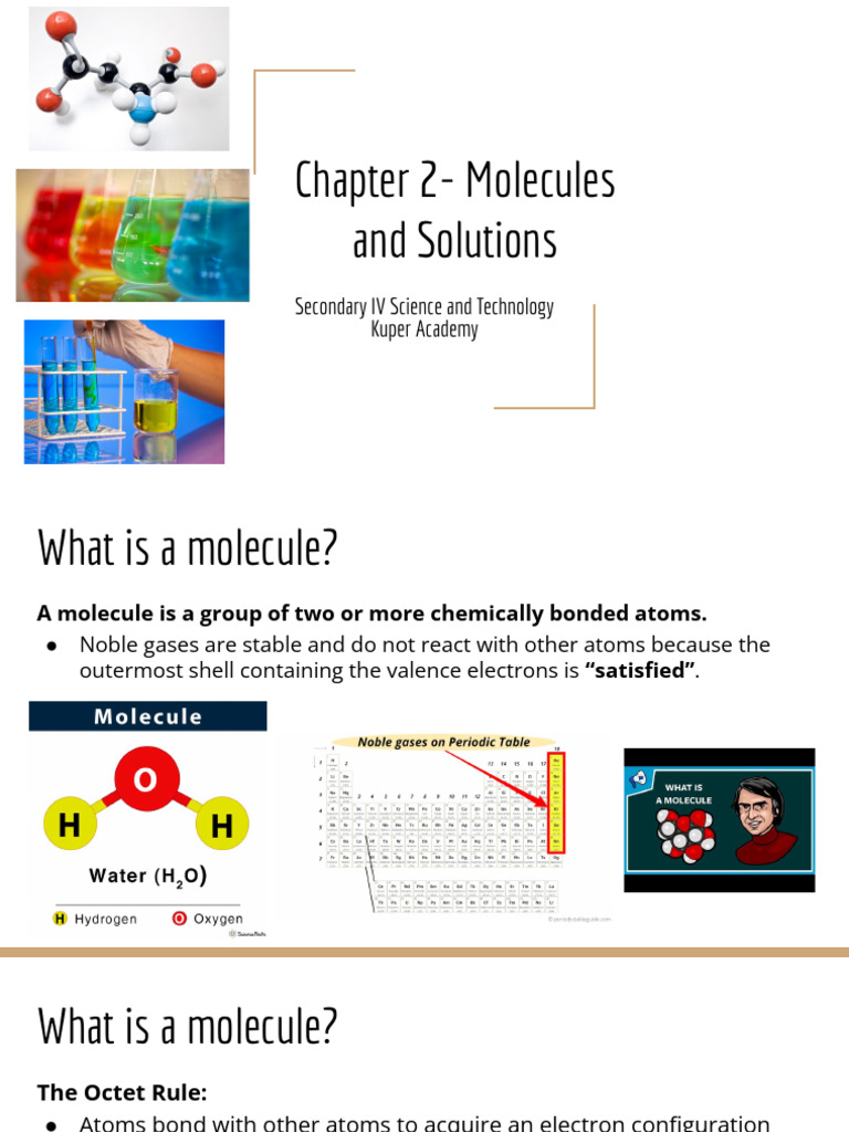 Ch. 2- Molecules and Solutions | PDF | Ion | Dissociation (Chemistry)