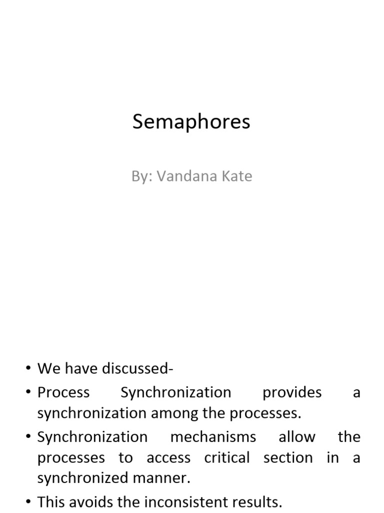 Semaphores | PDF | Teaching Methods & Materials | Computers