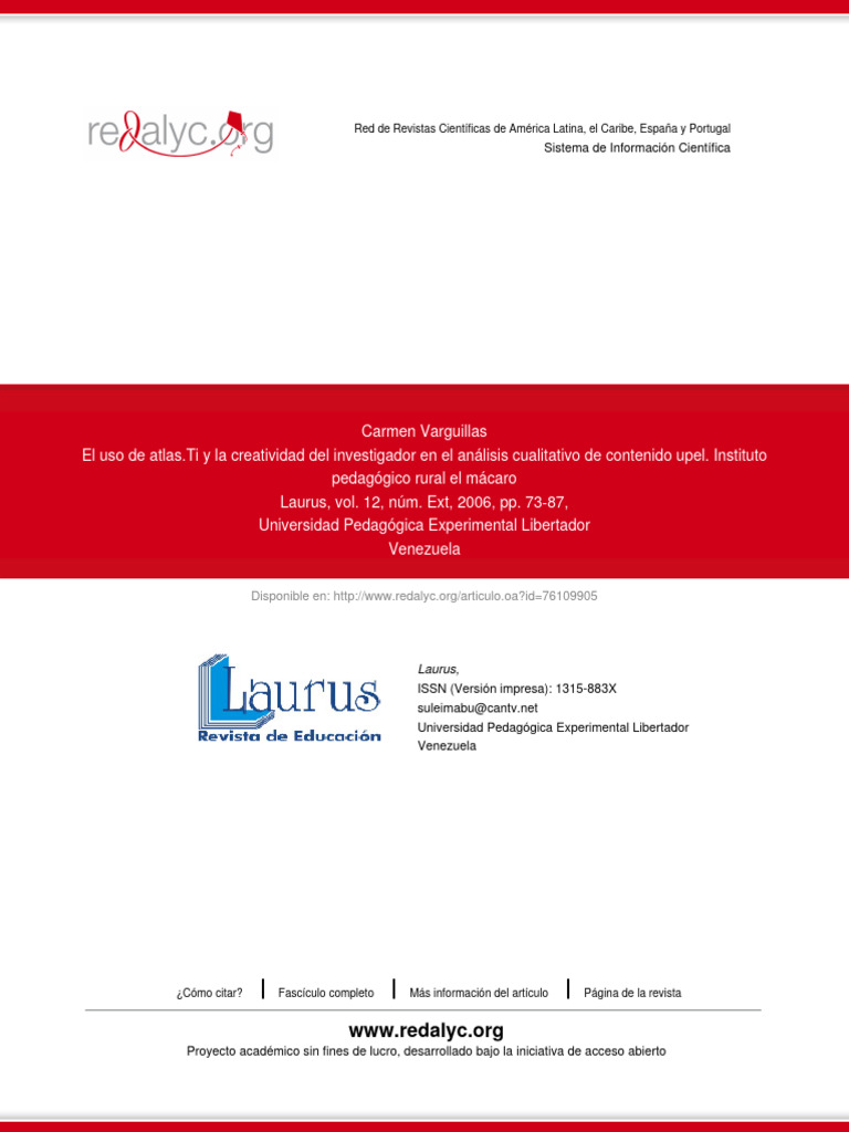 El Uso de Atlas - Ti y La Creatividad Del Investigador en El Análisis | PDF | Teoría ...
