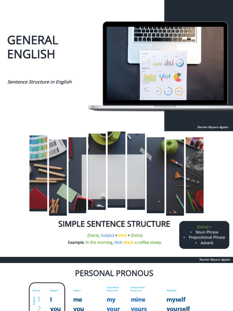 Sentence_Structure_in_English | PDF | Adverb | Preposition And Postposition