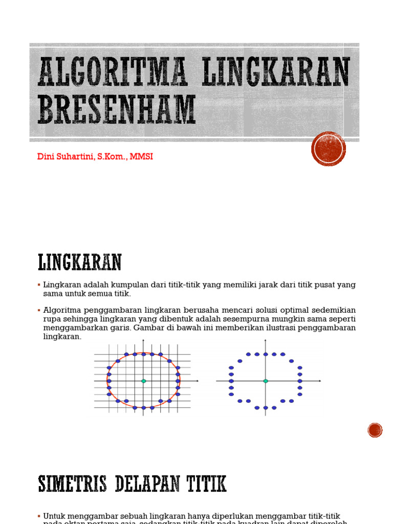 P5 - Algoritma Lingkaran Bresenham | PDF
