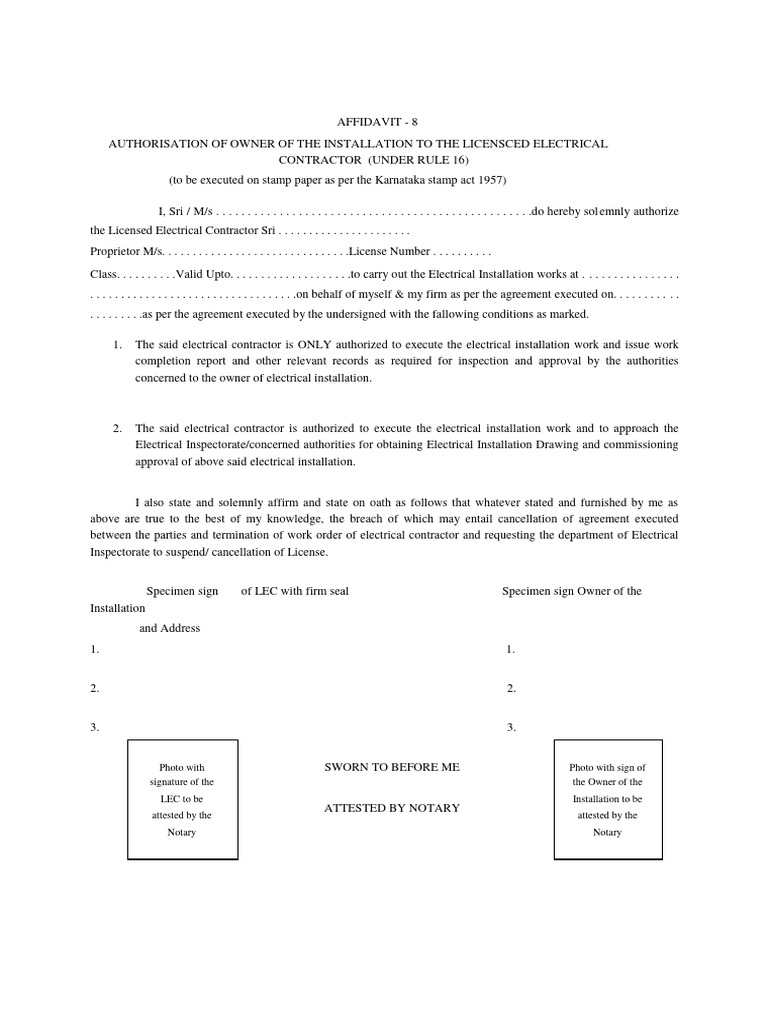 Affidavit 8 | PDF | Affidavit | Notary Public