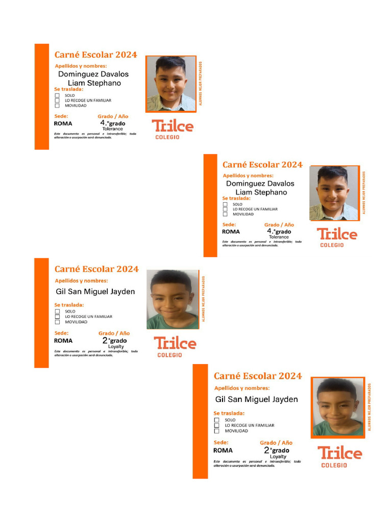 Carnet Escolar | PDF