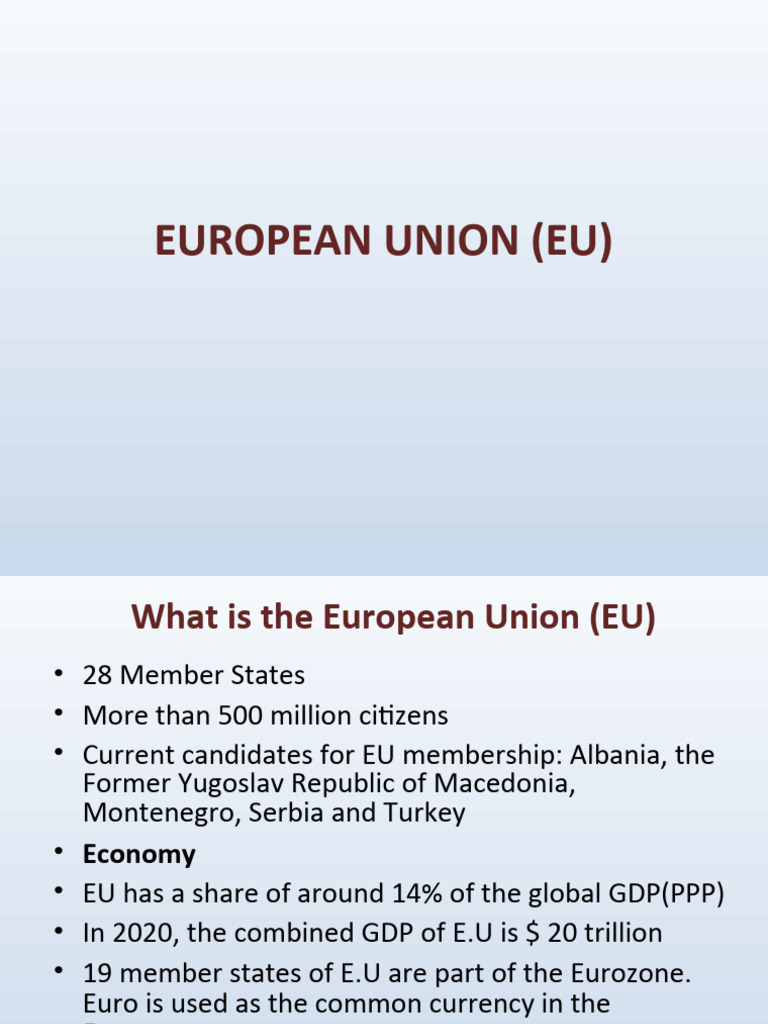 EU History & Structure Overview | PDF | European Union | European ...