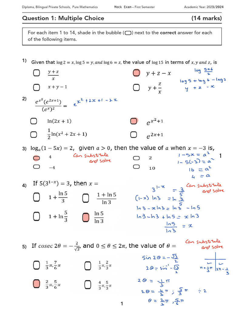Mock 23-24 Edit | PDF | Tests | Evaluation