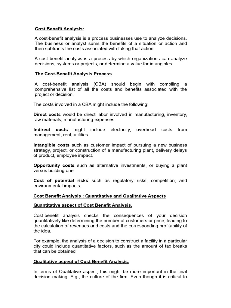 ISM 3 | PDF | Cost–Benefit Analysis | Cost