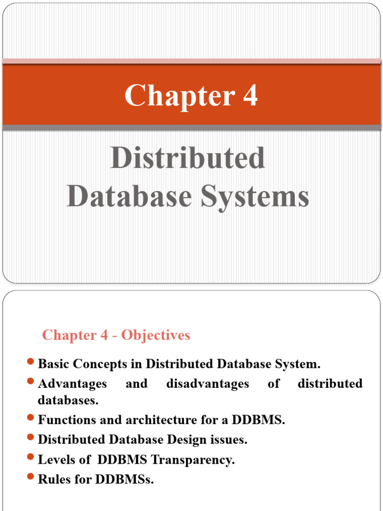 Chapter 4 Distributed Database Systems | PDF | Databases | Database ... Chapter 4 Distributed Database Systems | PDF | Databases | Database ...