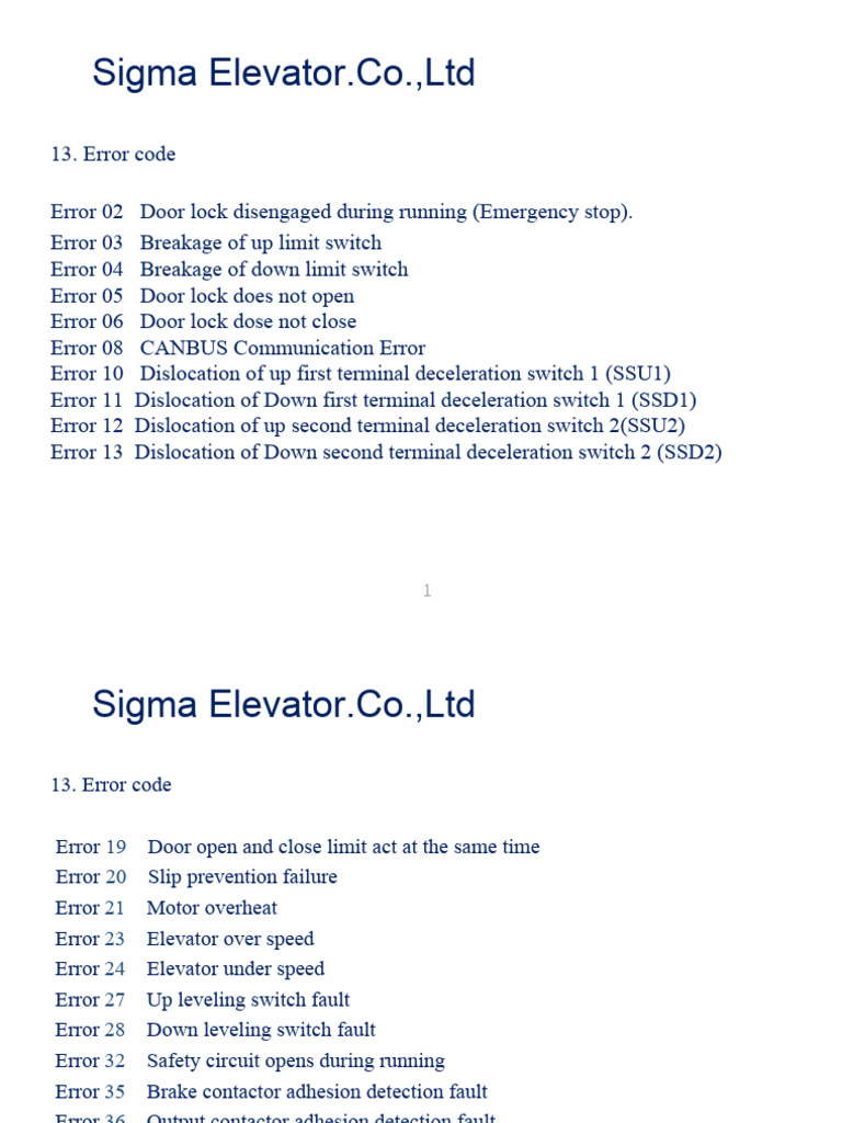 Error Code Information | PDF | Electric Motor | Relay