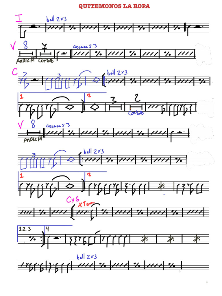 Quitemonos La Ropa - Timbal | PDF
