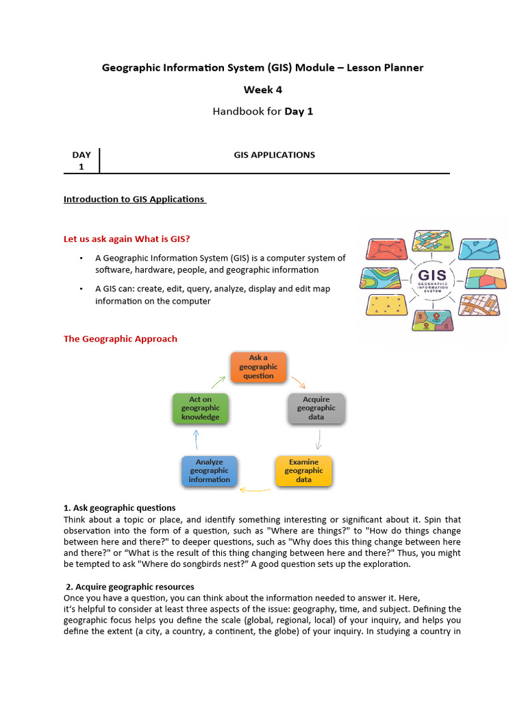 Handout Week4 Day1 | PDF | Geographic Information System | Spatial Analysis