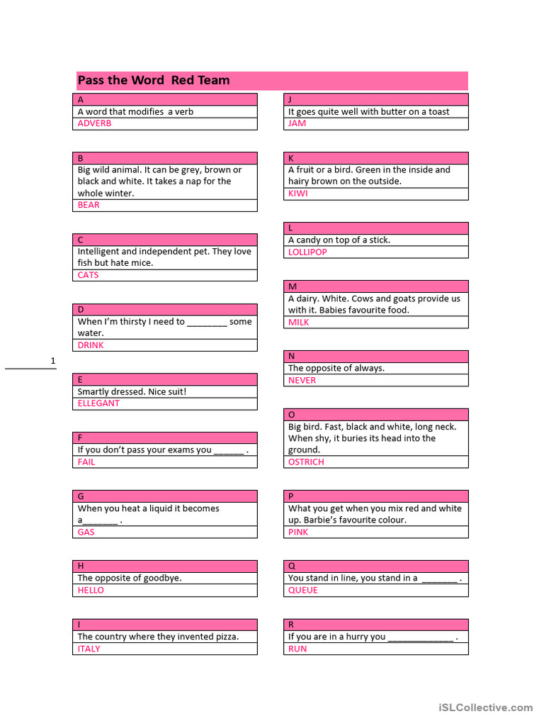 Pass The Word | Download Free PDF | Foods