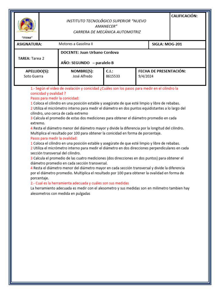 tarea de motores 2 | PDF