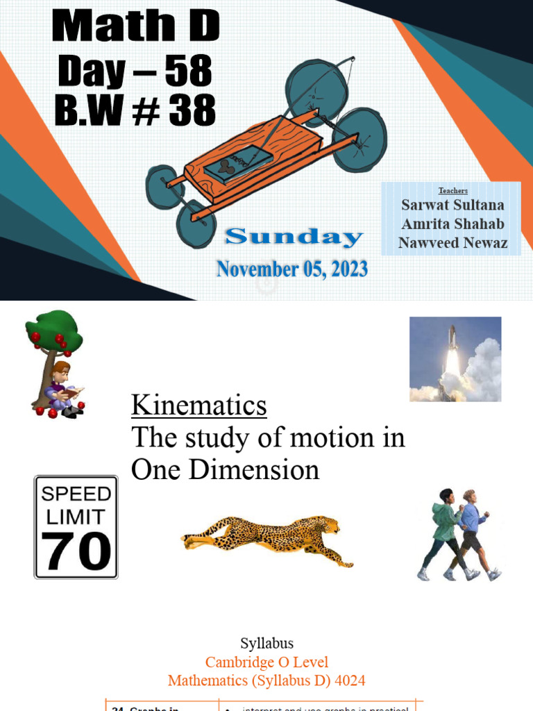 Kinematics: Motion Graphs Explained | PDF | Acceleration | Speed