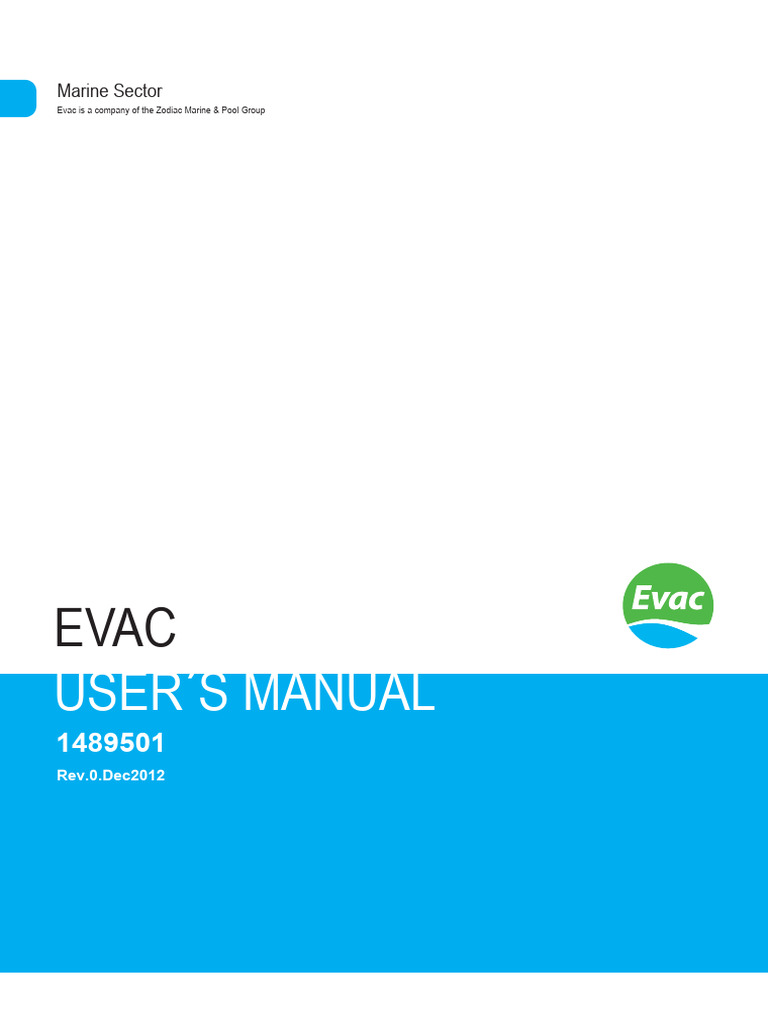 Evac User Manual 1489501 | PDF | Sodium Bicarbonate | Acid