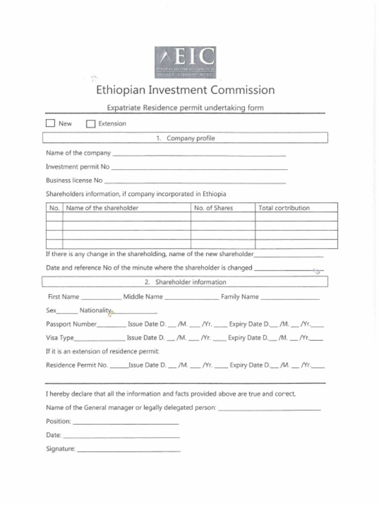 How to get residence id in Ethiopia | PDF