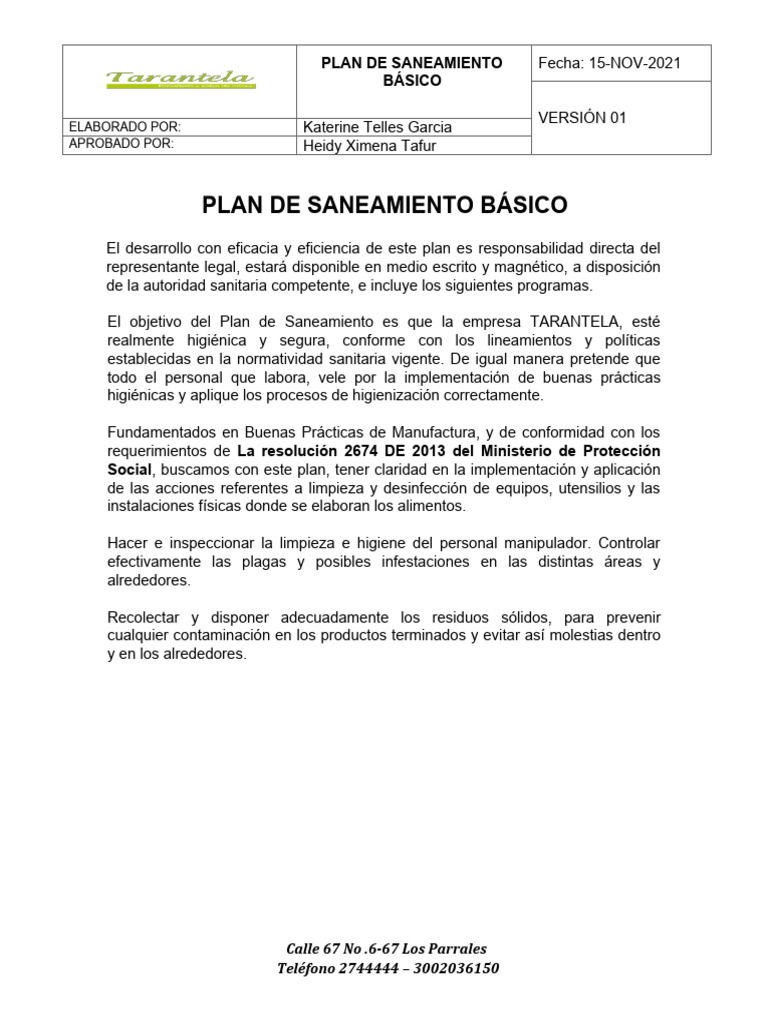 Plan de Saneamiento Básico | PDF | Residuos | Agua