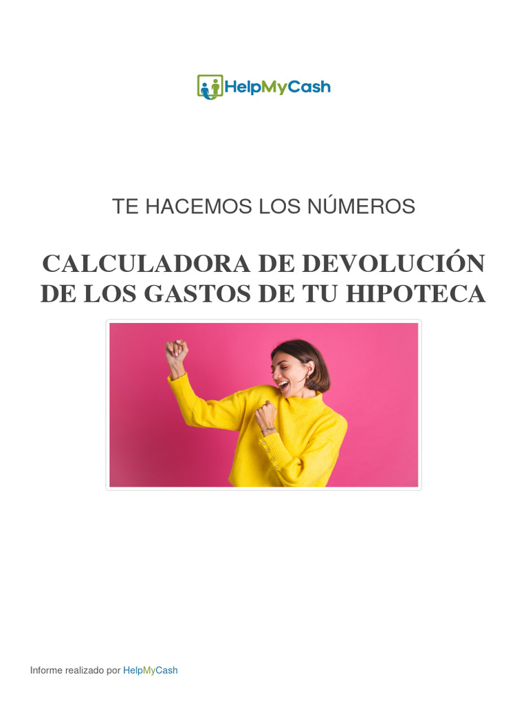 Calculadora de Devolución de Los Gastos de Tu Hipoteca | PDF ...
