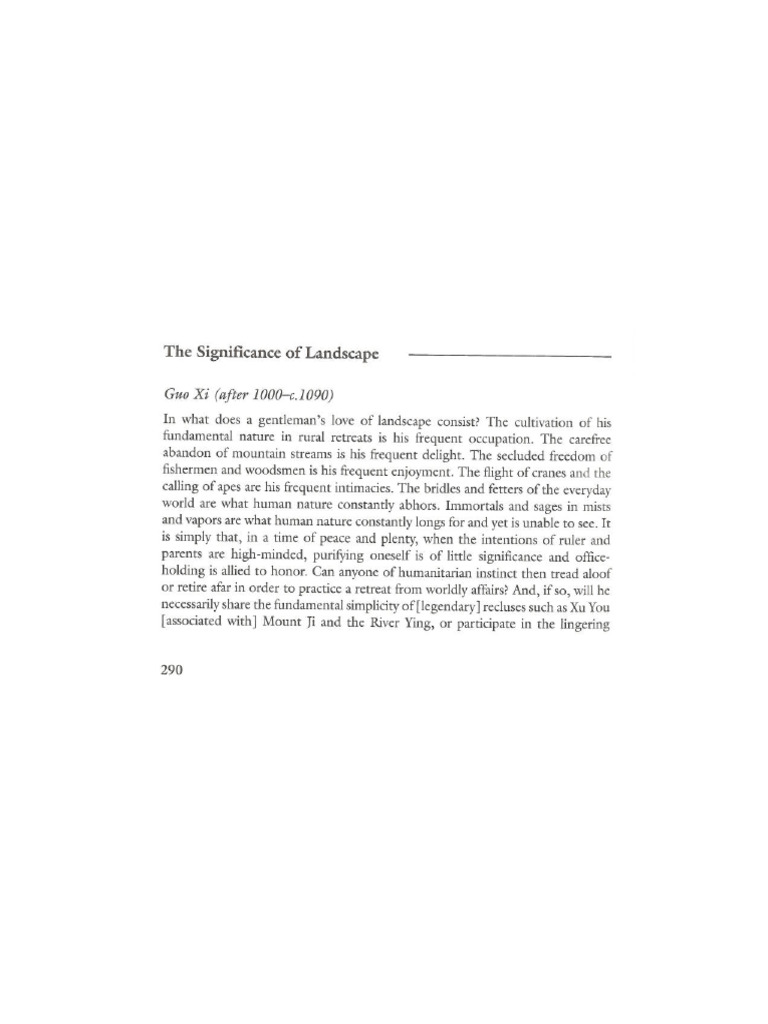 Guo Xi On Landscape Painting | PDF