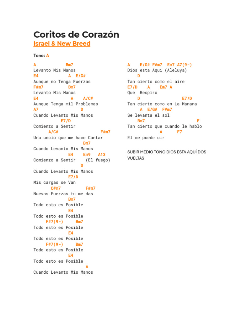 Acordes Coritos De Corazón Pdf