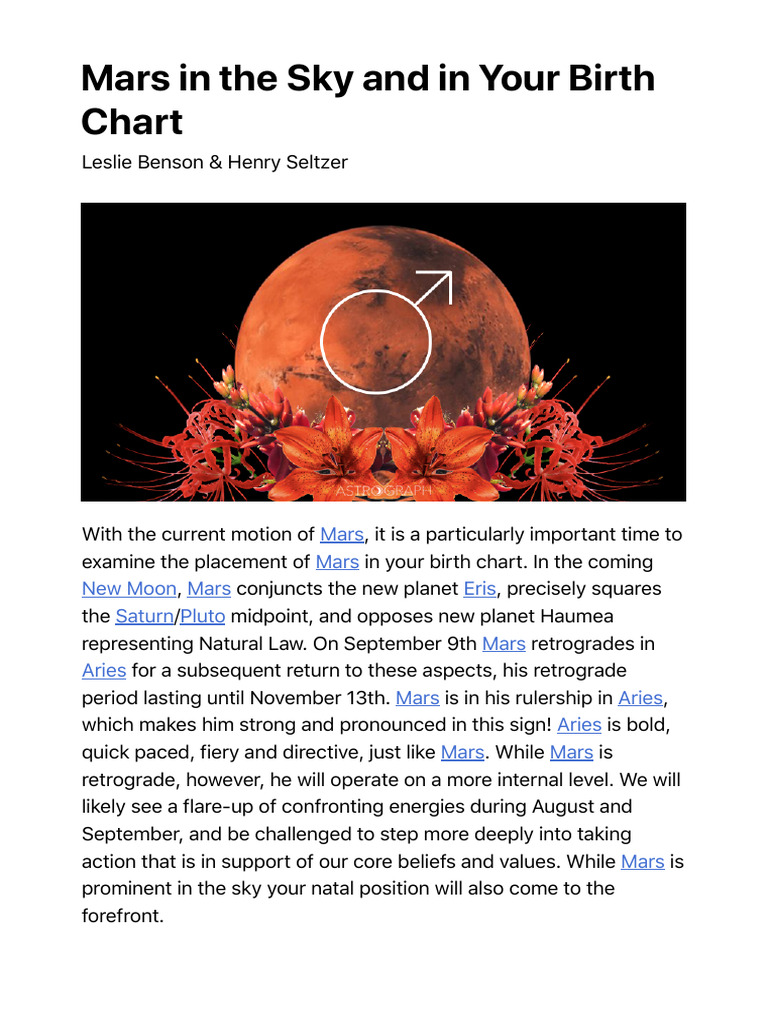 Discover Your Mars Influence | PDF | Horoscope | Hermeticism