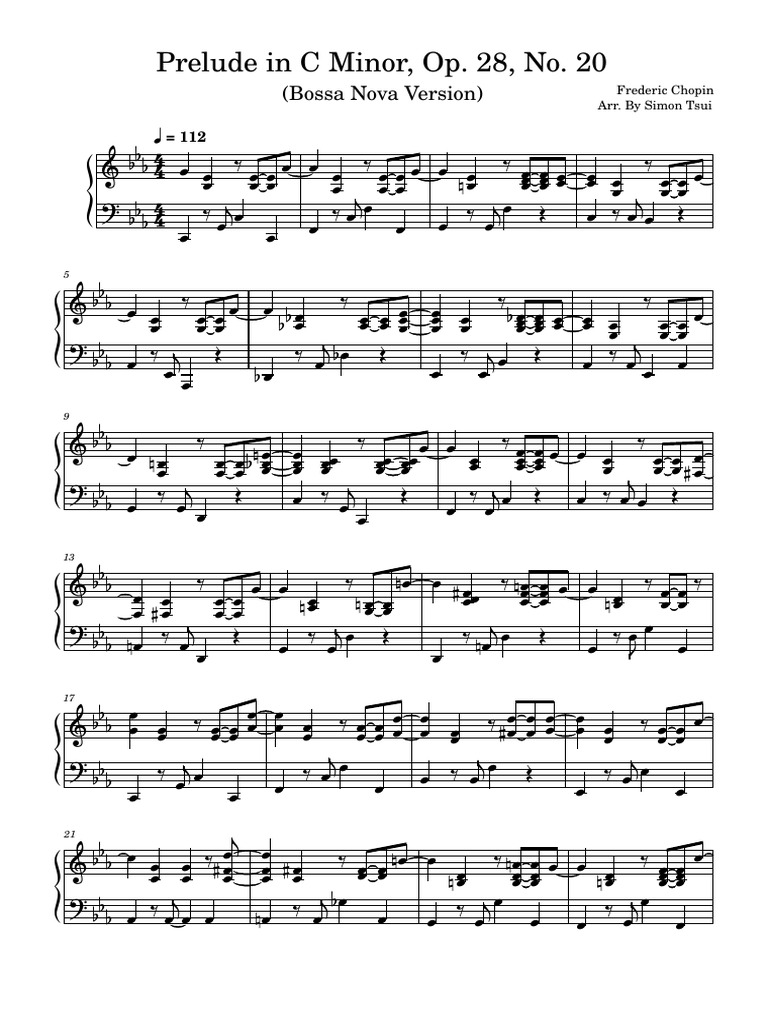 Prlude in C Minor Op. 28 No. 20. Frdric Chopin | PDF | Musical Compositions | Compositions