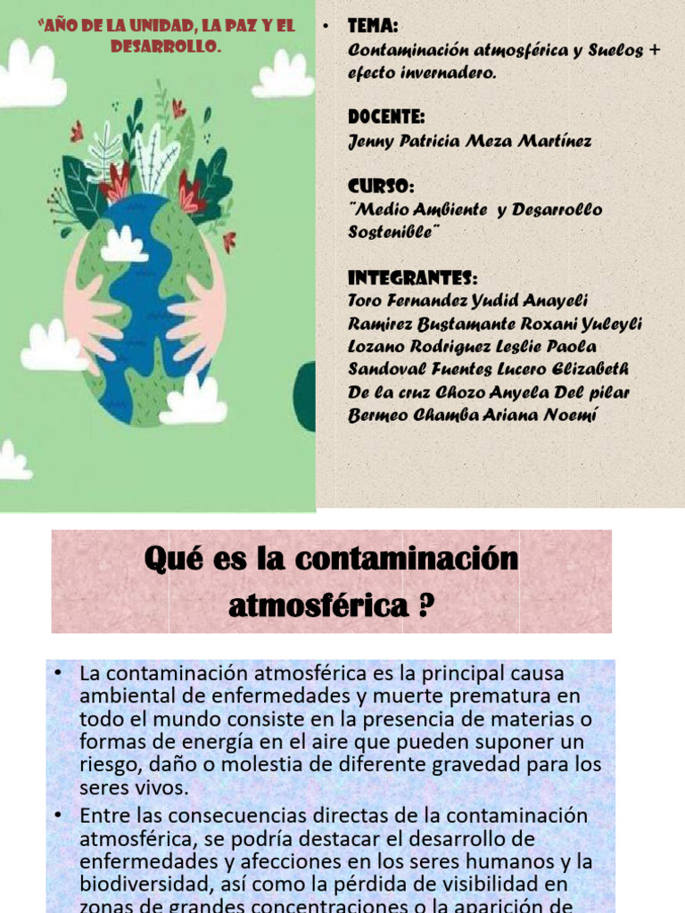 Medio Ambiente Trabajo Completo | PDF | Contaminación | Gases de efecto ...