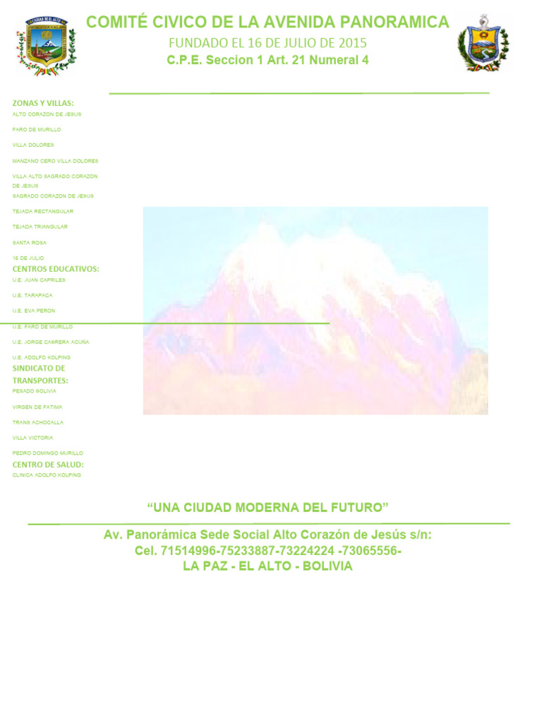 COMITÉ CIVICO Hoja Membretada Carta | PDF