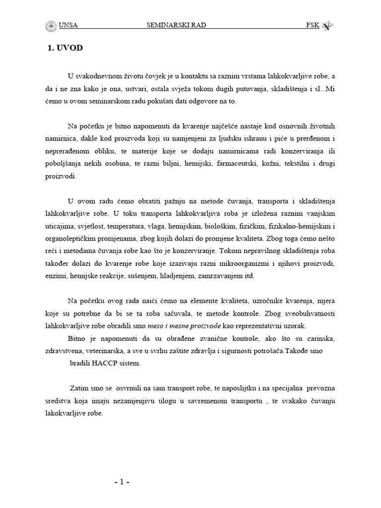Lahkohvarljiva Roba (Final Version) | PDF