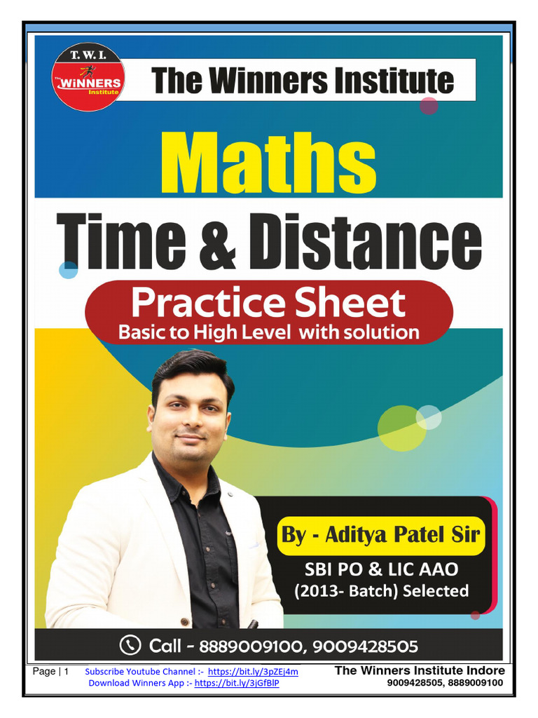 Time and Distance Practice Sheet | Download Free PDF | Speed | Transport