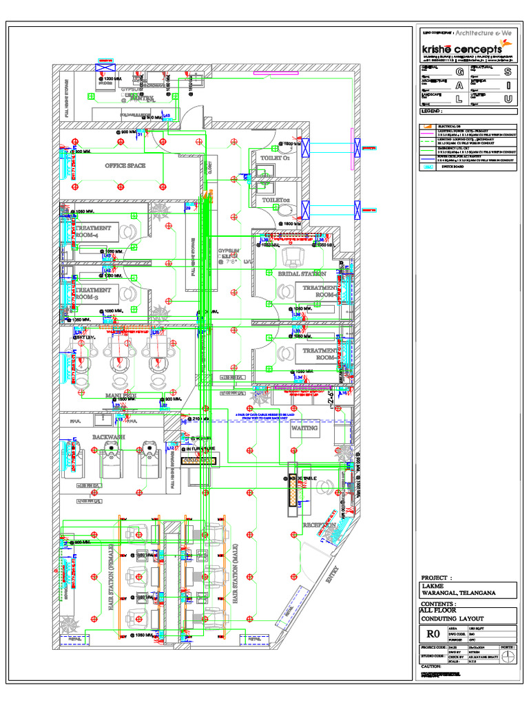 Lakme Warangal Telangana Floor Conduiting Details | PDF